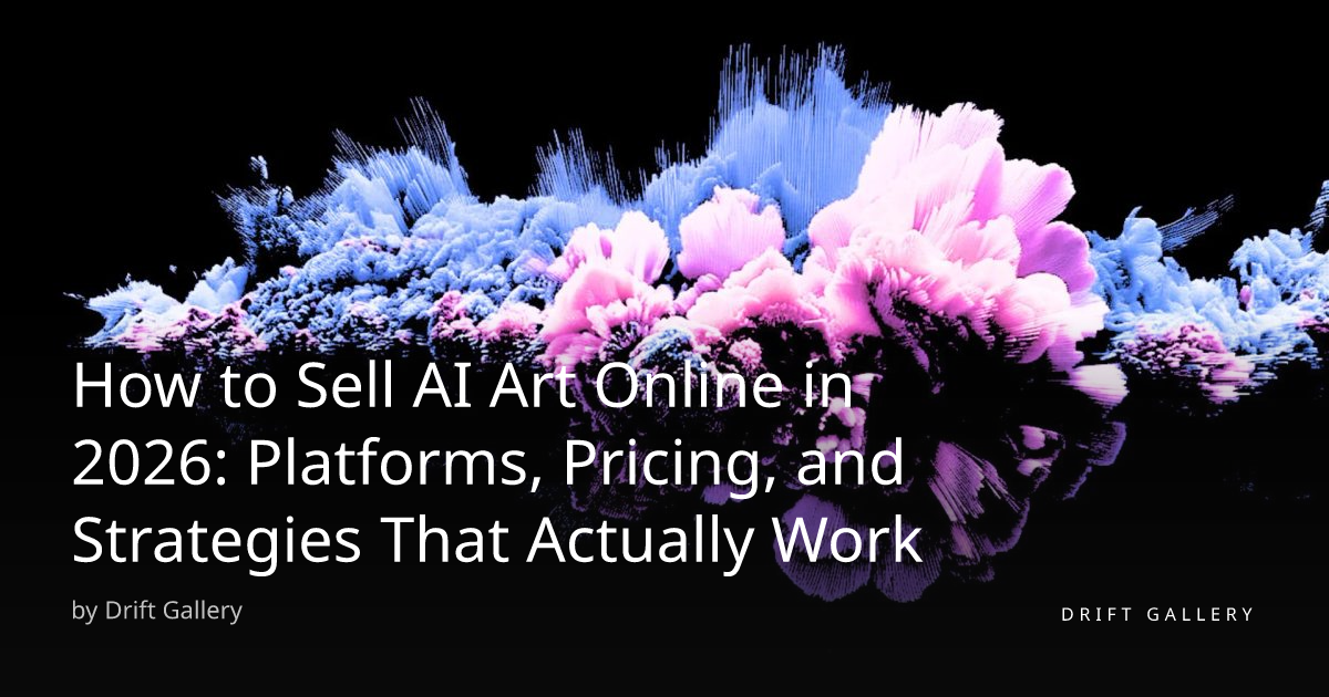 How to Sell AI Art Online in 2026 | Drift Gallery — Drift Gallery
